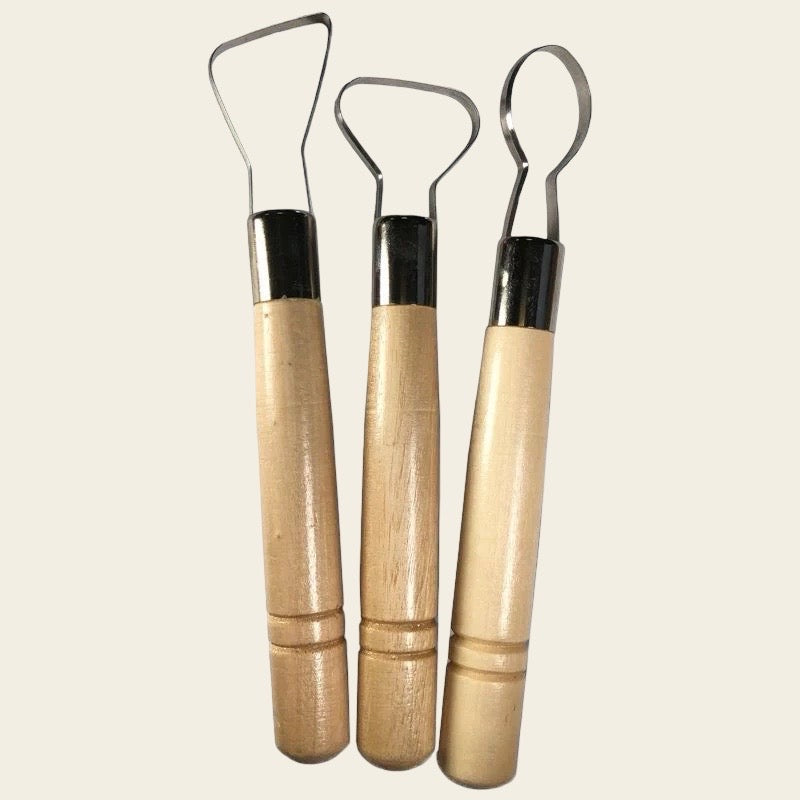 3 Piece Pottery Loop Tool Set